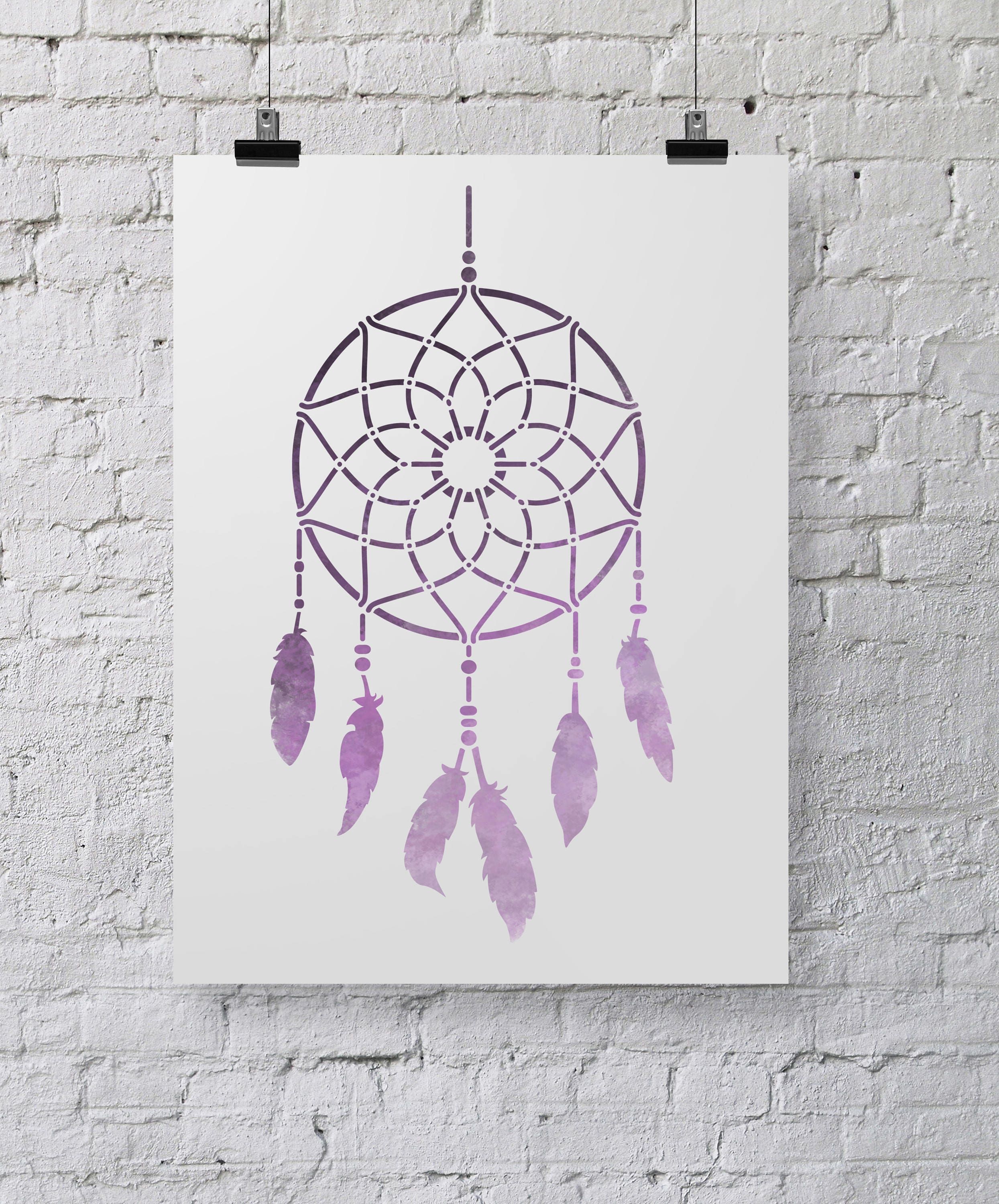 Dream Catcher Stencil Large Dreamcatcher Wall Stencil by - Etsy UK