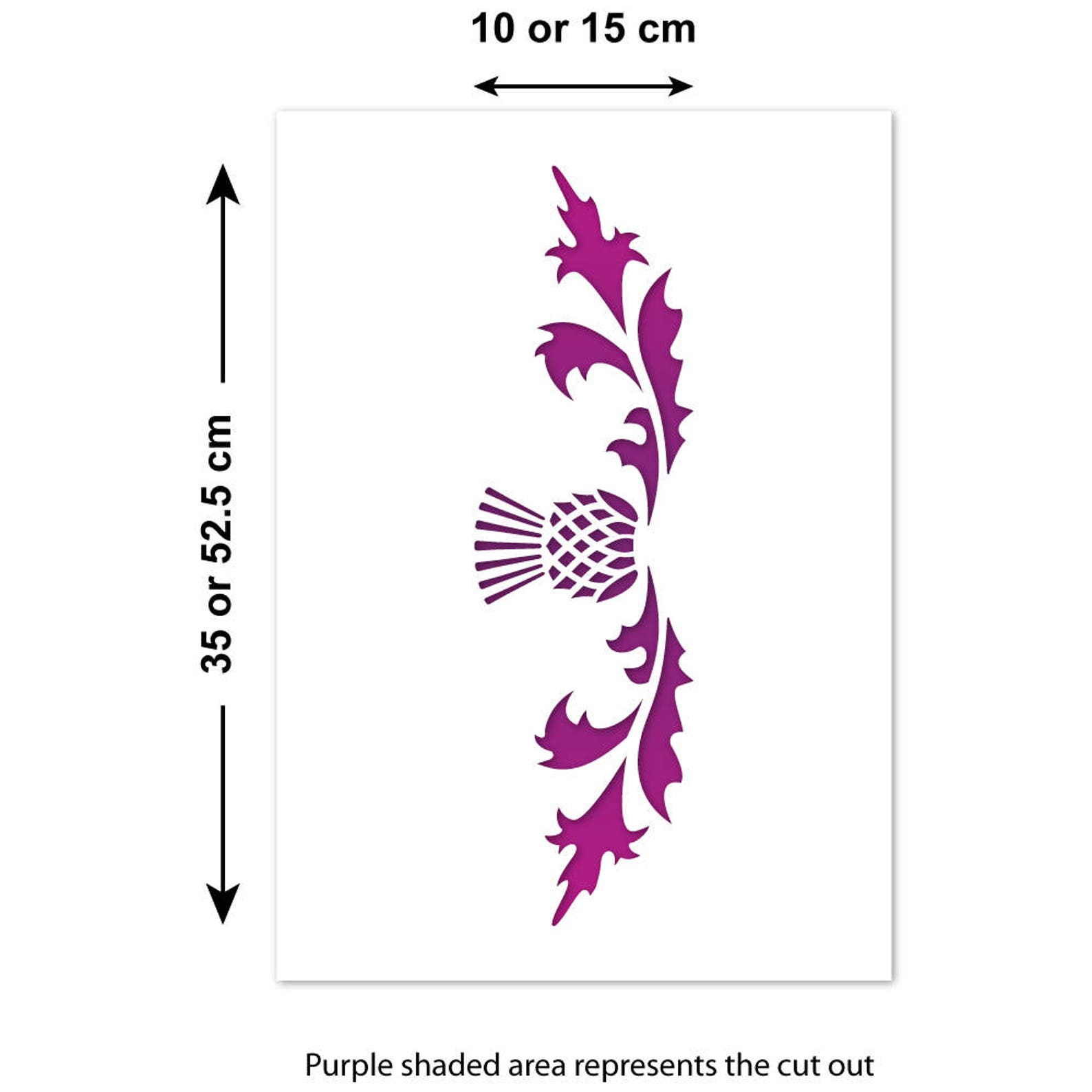Thistle Border Stencil Large Laser-cut Mylar Scottish - Etsy Singapore