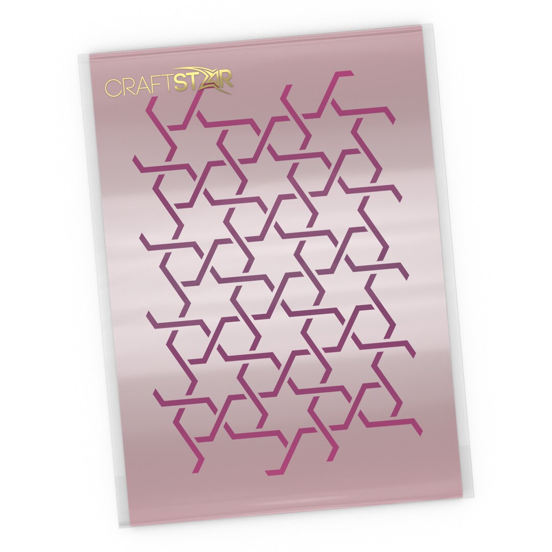 Star Lattice Pattern Stencil - 21 X 29.7 Cm - Moorish Stars Pattern ...