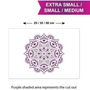 Mandala Stencil - Reflections - Reusable Medallion Motif Template by ...