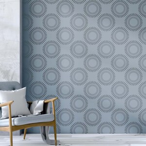 Rustic Circle Pattern Stencil - Hand Drawn Circle Motif Wall Stencil by ...
