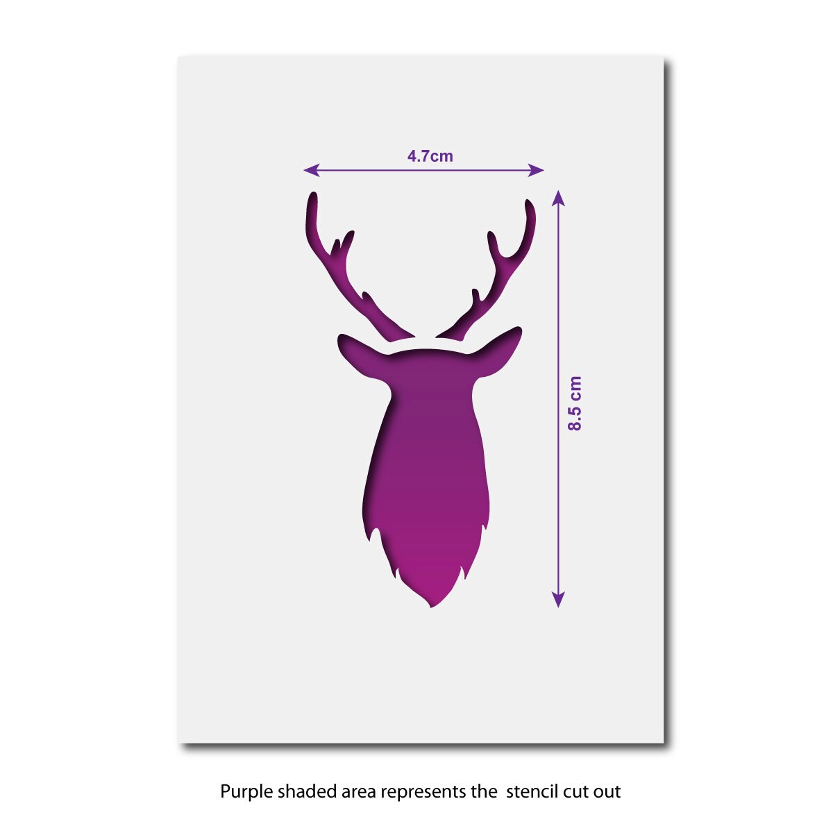 Stag Head Craft Stencil Small Reusable Stag Head Template by - Etsy UK
