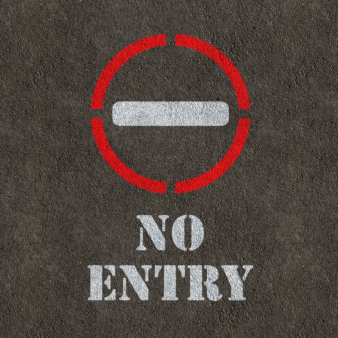No Entry Road Sign Stencil - Large No Entry Symbol Template - Sign ...