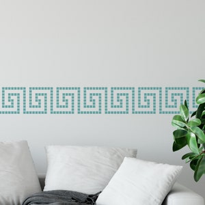Greek Key Border Stencil - Decorative Mosaic Border Template by ...