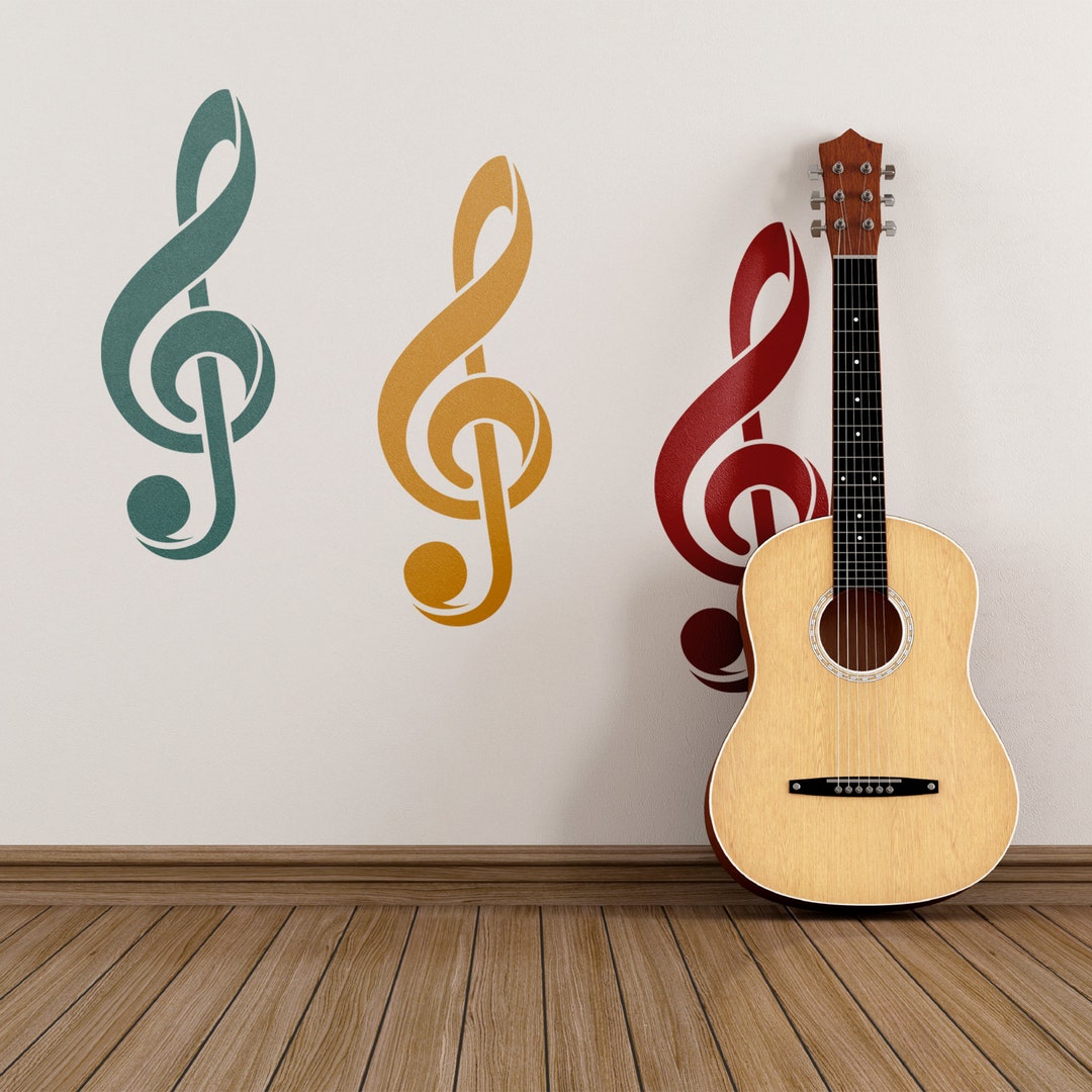 Large Treble Clef Stencil - Reuseable Music G Clef Template by ...