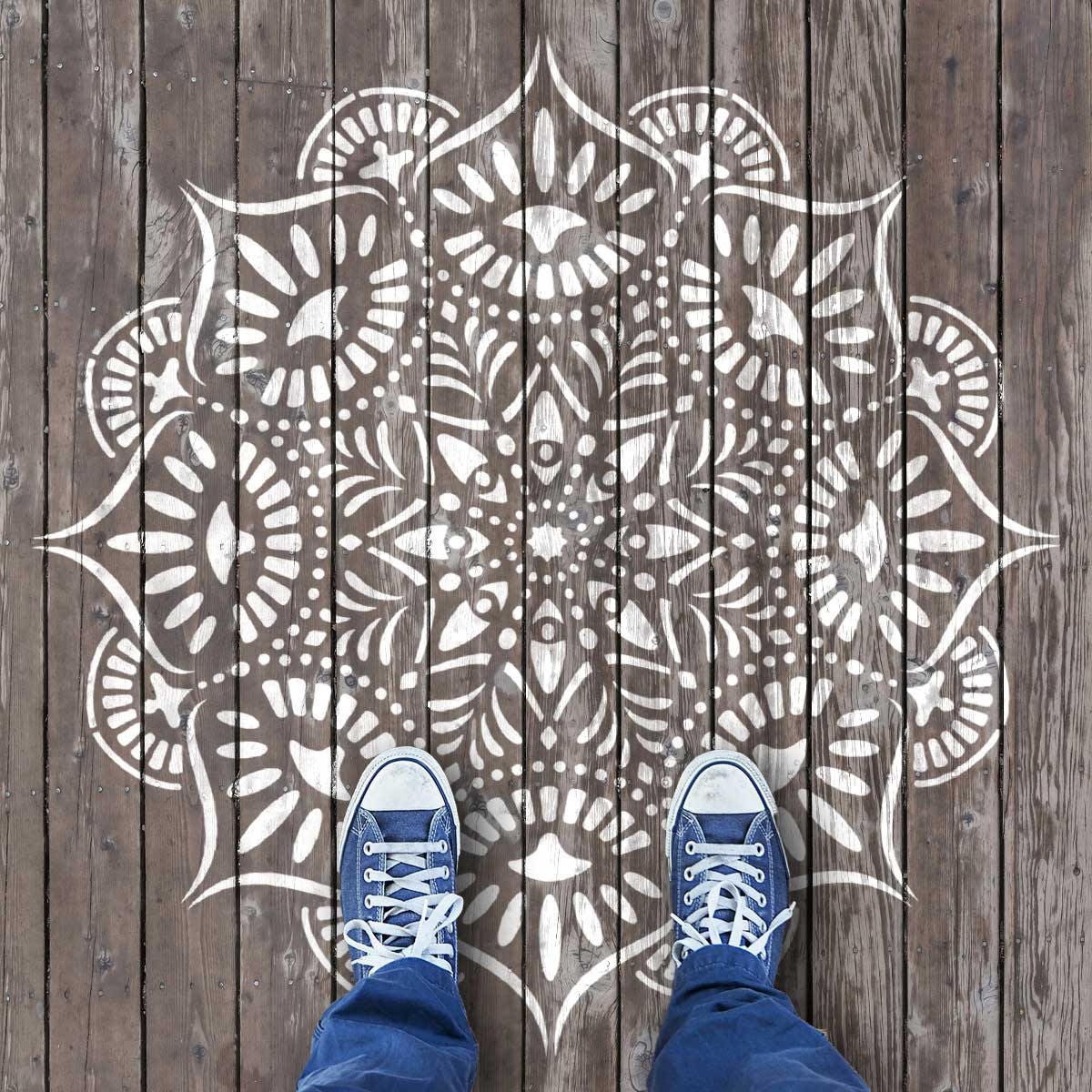 Mandala Stencil - Reflections - Reusable Medallion Motif Template by ...