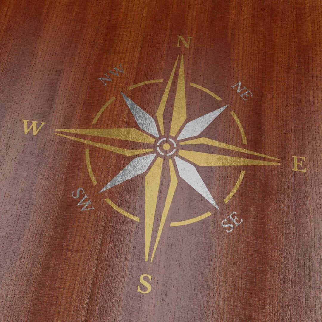 Nautical Compass Rose Stencil - Large Reusable Compass Stencil by ...