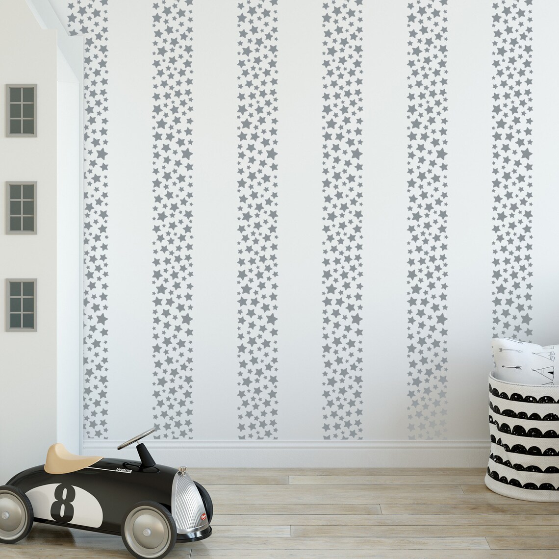 Star Border Stencil Star Pattern Border Template by - Etsy