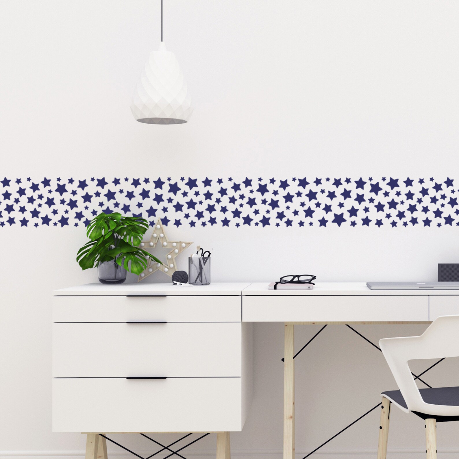 Star Border Stencil Star Pattern Border Template by - Etsy