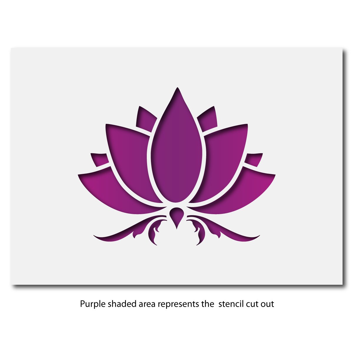 Lotus Flower Craft Stencil Reusable Lotus Stencil by - Etsy UK