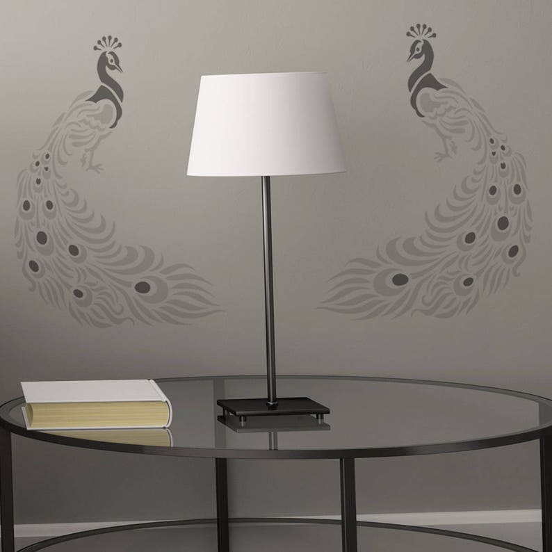 Large Peacock Stencil Reusable Bird Stencil by CraftStar | Etsy