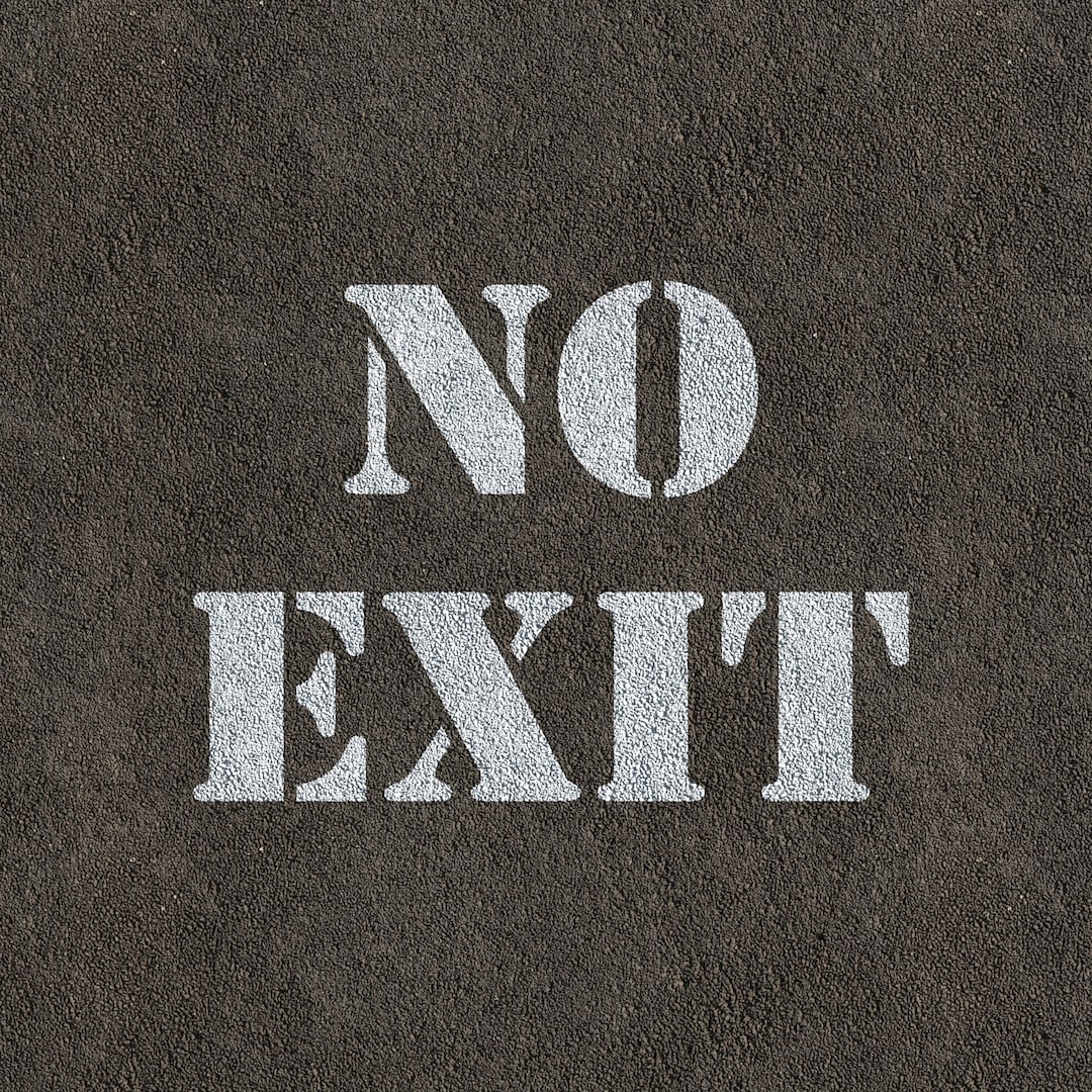 No Exit Stencil Sign Template - Large No Exit Word Template - Sign ...