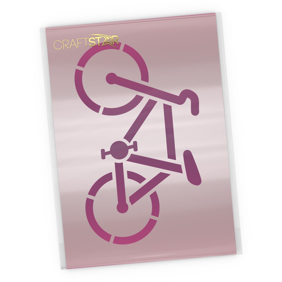 Bike Stencil - Cycling Craft Stencil Template- Small Bicycle Template ...