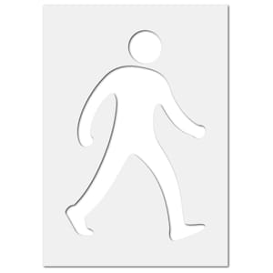 Pedestrian Sign- Large Walking Man Symbol Template - Sign Making ...