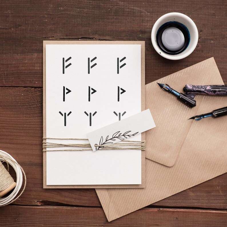 Runic Alphabet Stencil Set 24 Mini Rune Symbols Reuseable | Etsy UK