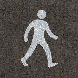 Pedestrian Sign- Large Walking Man Symbol Template - Sign Making ...