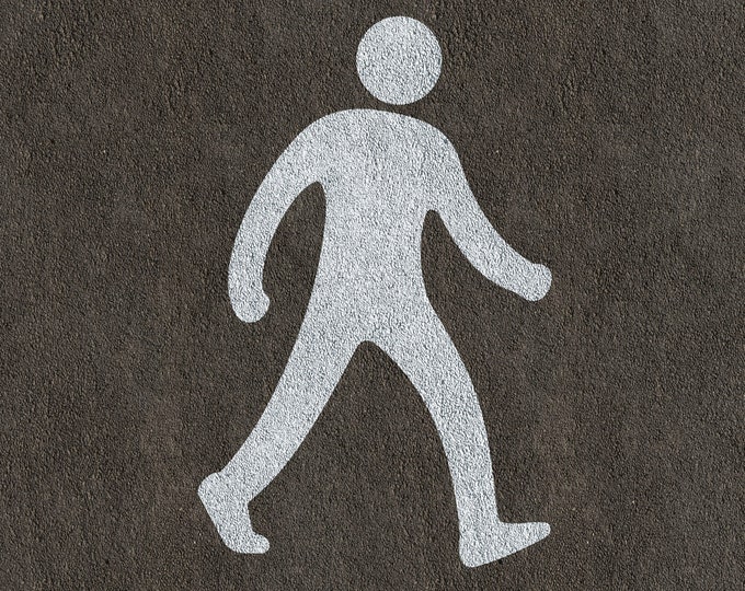 Pedestrian Sign- Large Walking Man Symbol Template - Sign Making ...