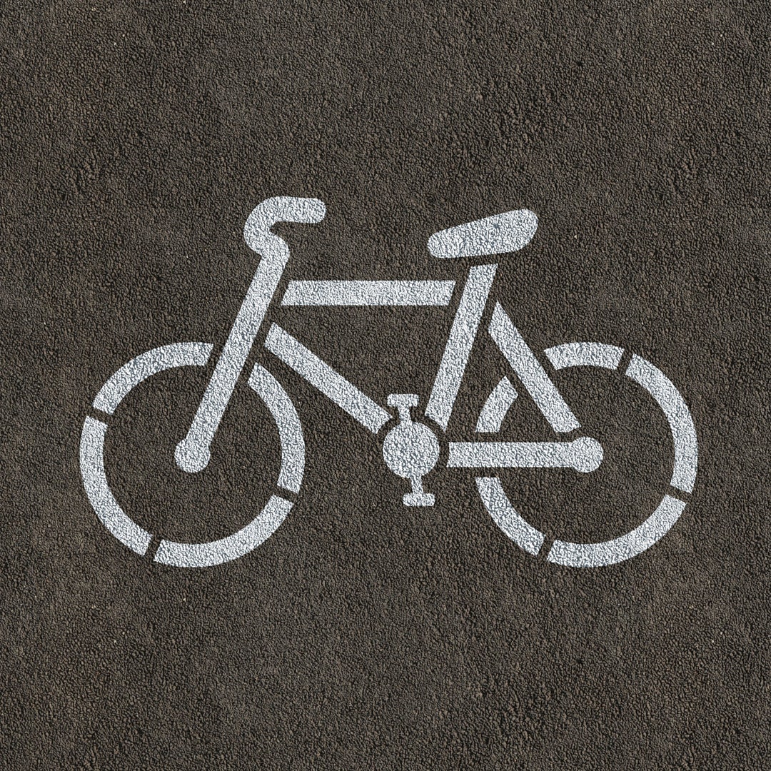 Bicycle Stencil - Large Cycling Icon Stencil - Bike Sign Making Stencil ...