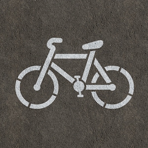 Bicycle Stencil - Large Cycling Icon Stencil - Bike Sign Making Stencil ...