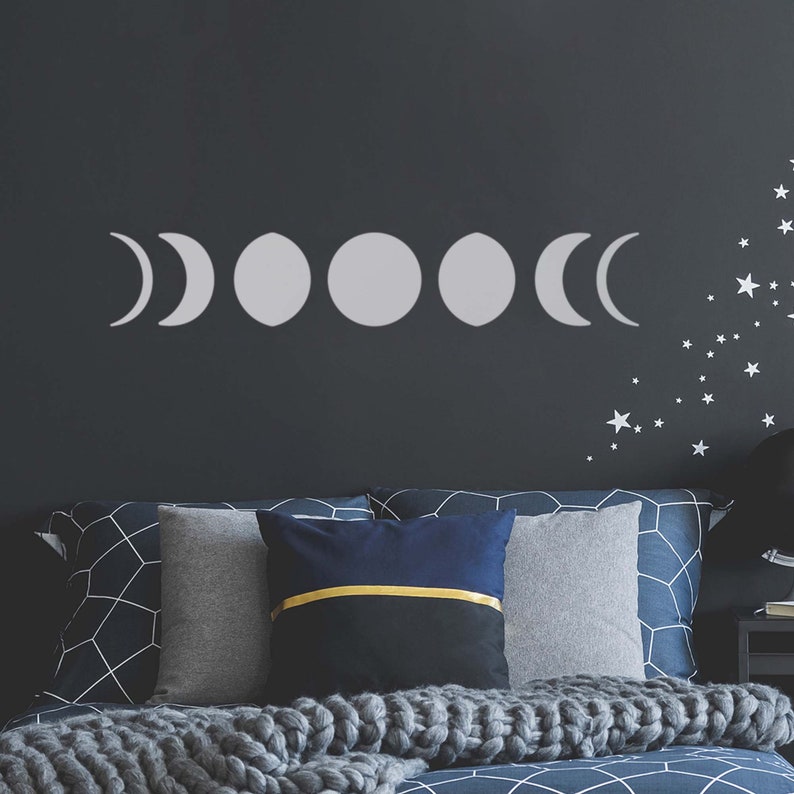 Moon Phases Wall Art Stencil 75 Cm or 120 Cm Wide Lunar - Etsy