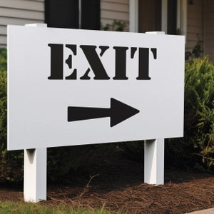 Exit Stencil With Arrow - Exit Sign Template - Sign Making Stencil by ...