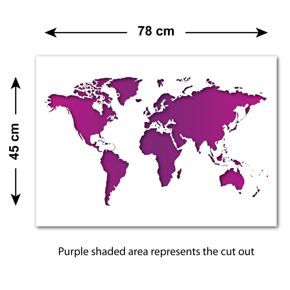World Map Stencil Large Home Decor Feature DIY Wall Art - Etsy UK