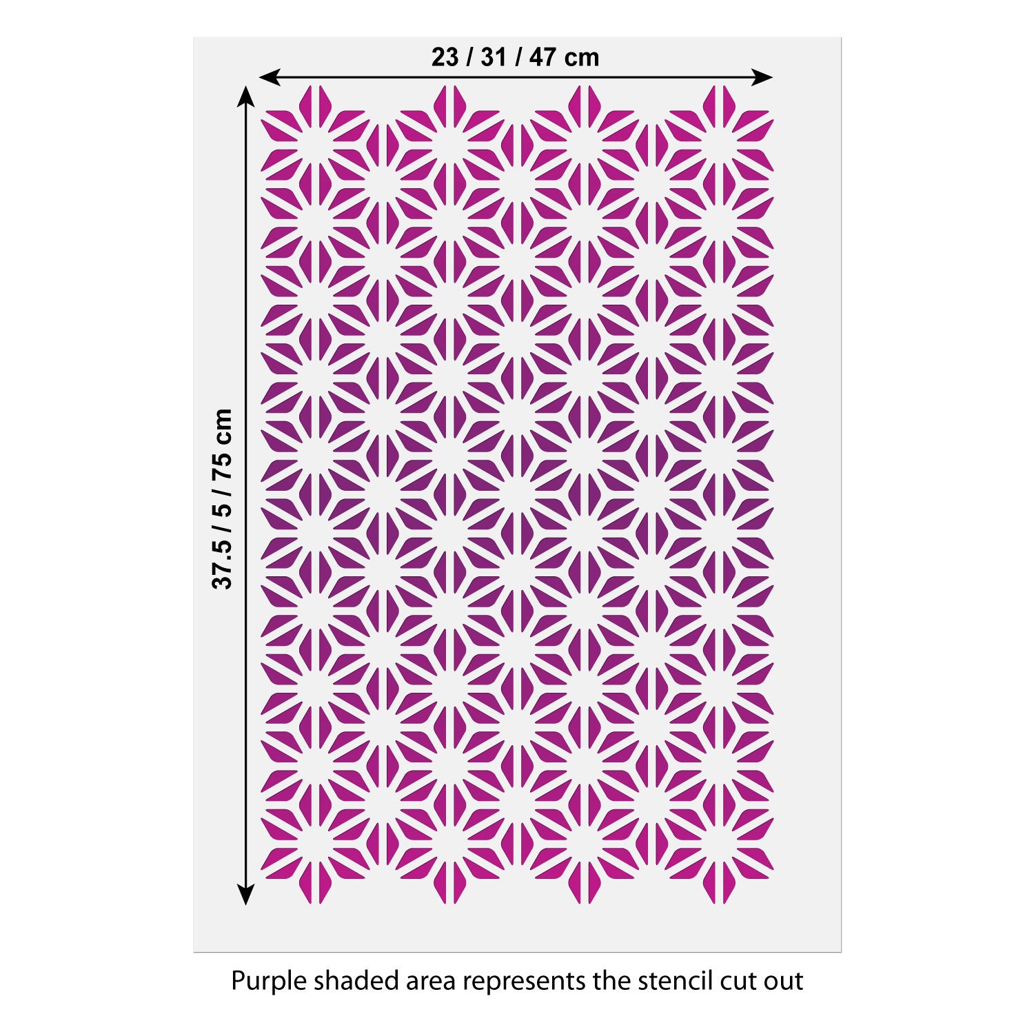 Japanese Pattern Wall Stencil - Asanoha Pattern DIY / Home Decor ...