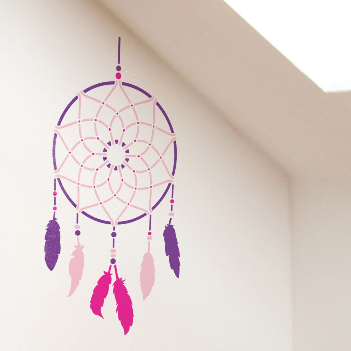 Dream Catcher Stencil Large Dreamcatcher Wall Stencil by - Etsy