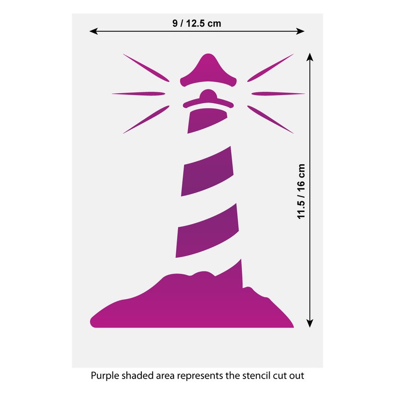 Lighthouse Stencil Nautical Craft Template - Etsy