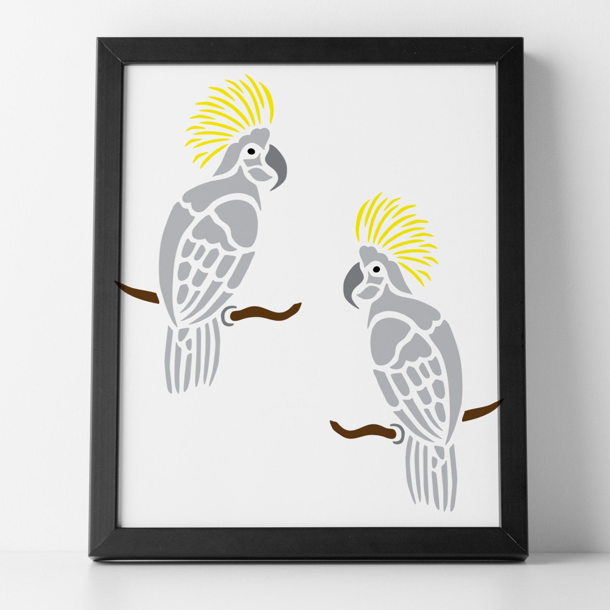 Cockatoo Stencil Tropical Birds Template by Craftstar 10 X - Etsy UK