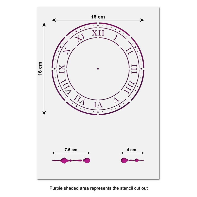 Clock Face Stencil A4 Size Small Clock Stencil by Craftstar - Etsy