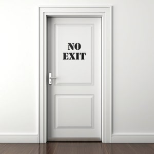 No Exit Stencil Sign Template - Large No Exit Word Template - Sign ...
