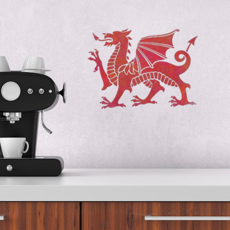 Welsh Dragon Stencil Laser-cut Large Dragon Heraldry - Etsy
