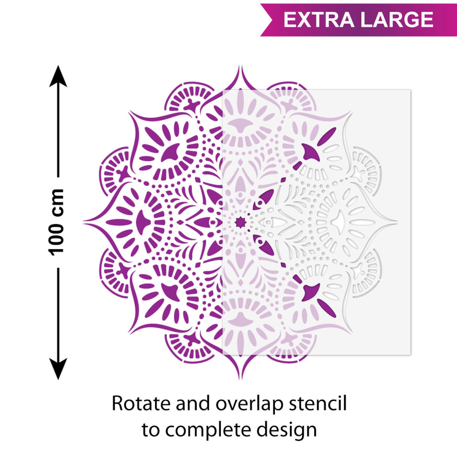 Mandala Stencil Reflections Reusable Medallion Motif - Etsy