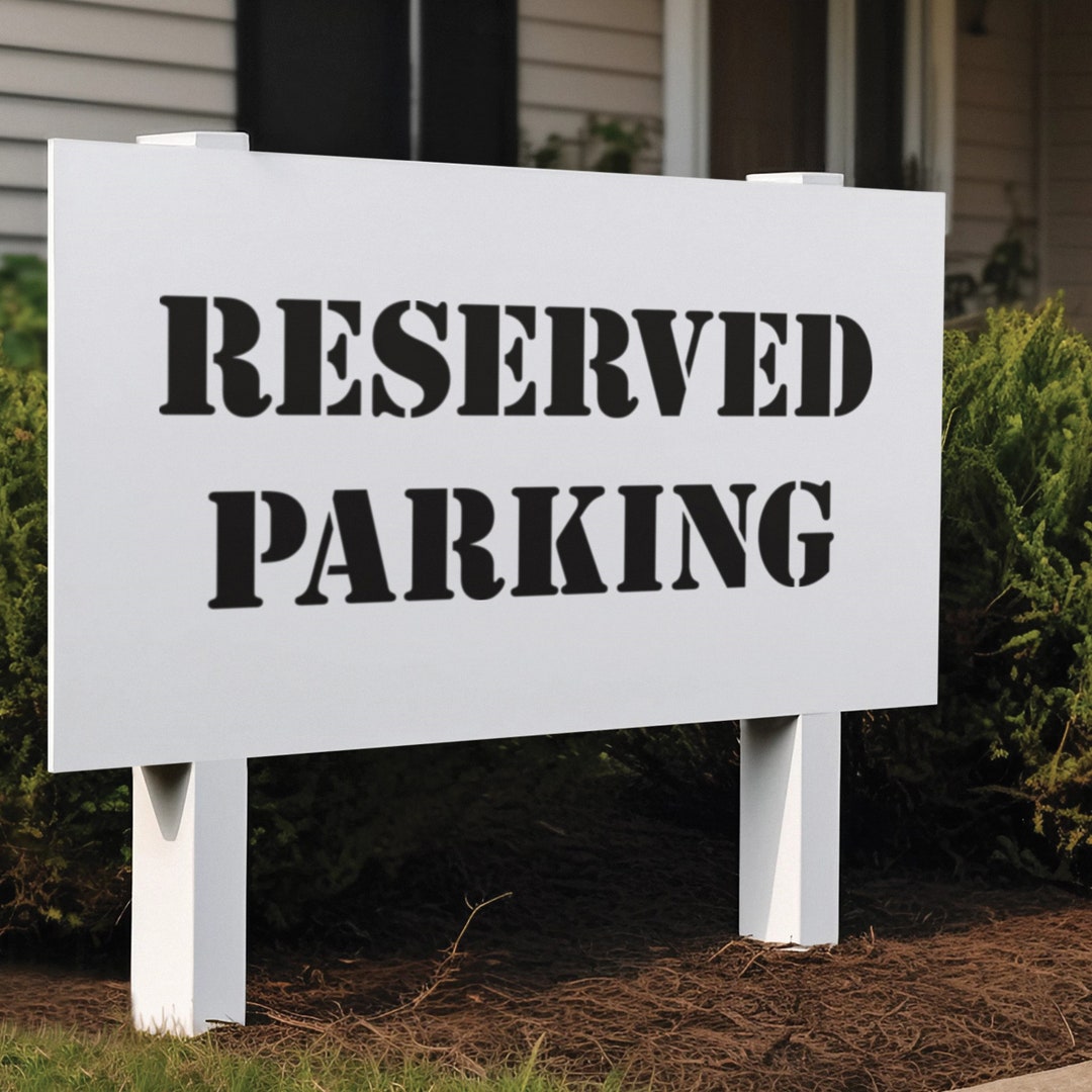 Reserved Parking Sign Stencil: Large Text Template by Craftstar - Etsy