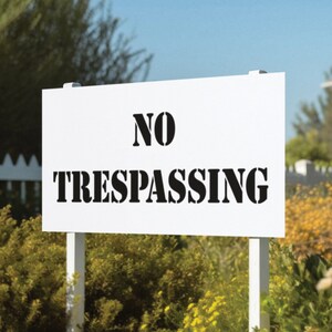 No Trespassing Stencil - Large No Trespassing Template - Sign Making ...