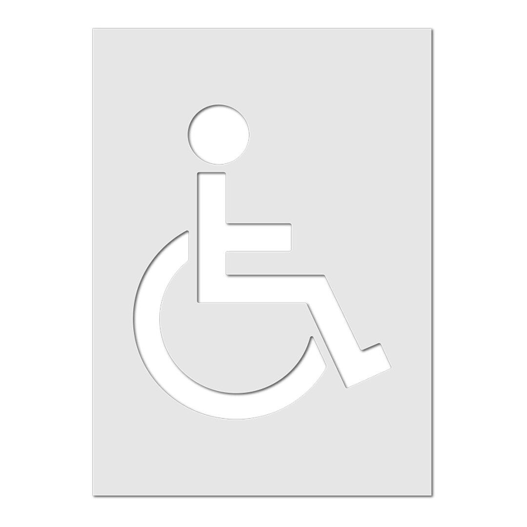 Disabled Sign- Large International Wheelchair Symbol Template - Sign ...