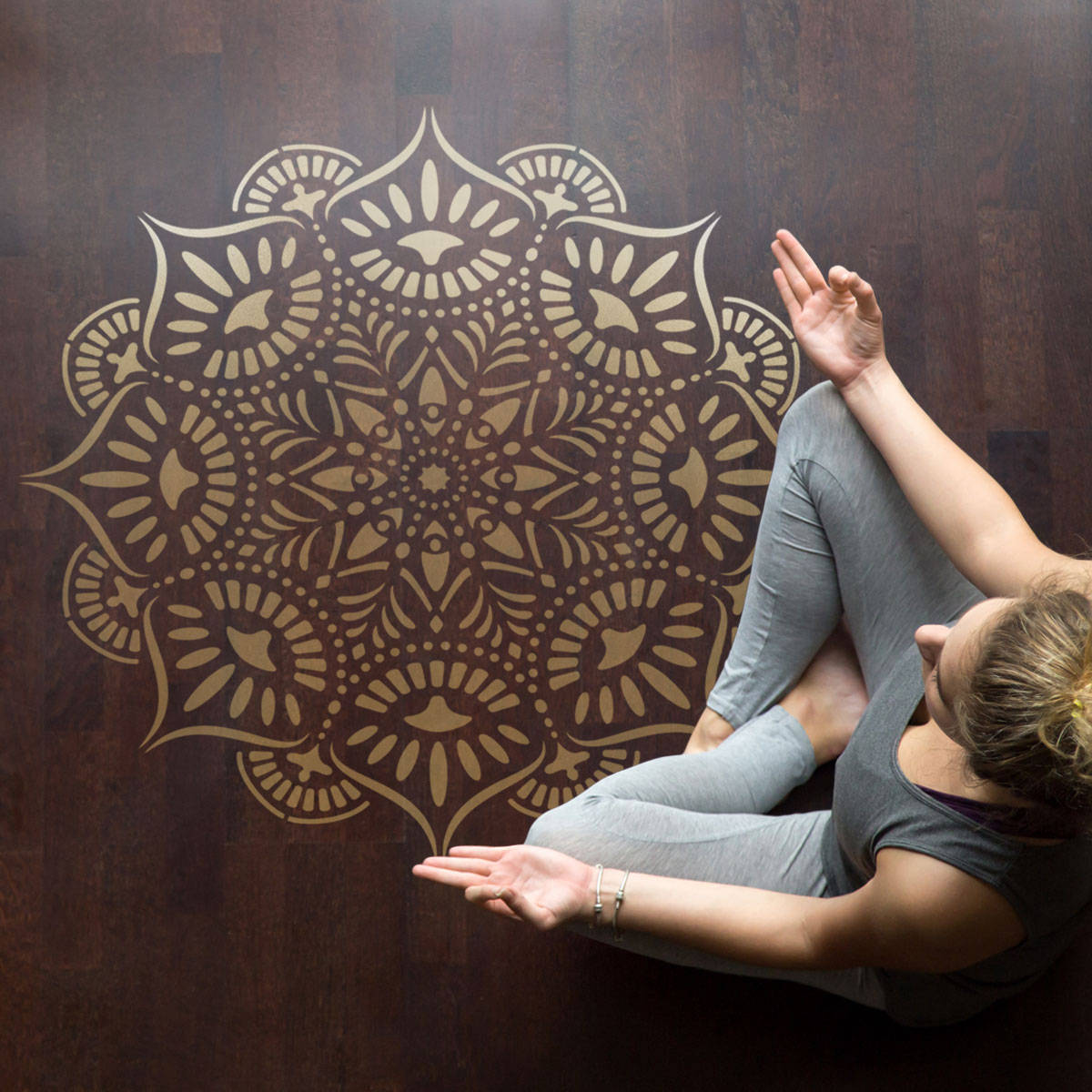 Mandala Stencil - Reflections - Reusable Medallion Motif Template by ...