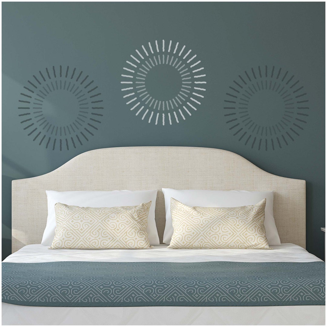 Rustic Circle Motif Stencil - Large Hand Drawn Circle Stencil Template ...