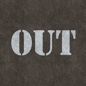 IN / OUT Stencil Sign Template Set - Large in & Out Text Templates ...