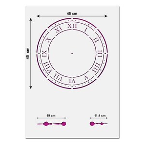 Large Clock Stencil - Reusable Clock Face Stencil - Vintage Style ...