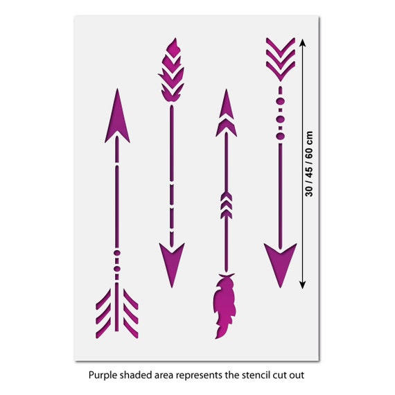 Rustic Arrow Stencil A Tribal Arrows Stenciled Boys Bedroom