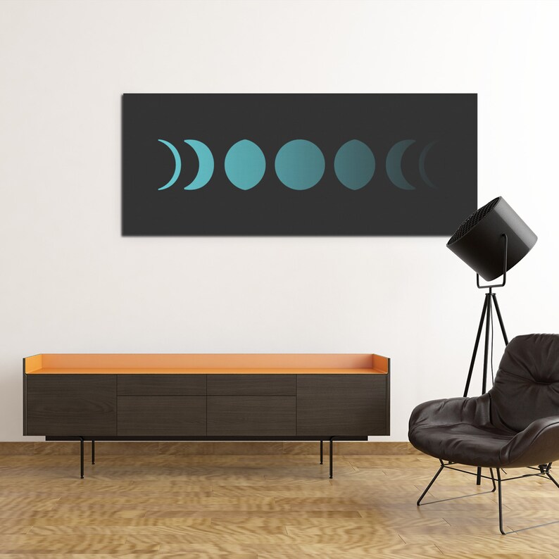 Moon Phases Wall Art Stencil 75 Cm or 120 Cm Wide Lunar - Etsy