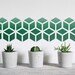 Cube Border Stencil - Geometric Cube Pattern Border Template by ...