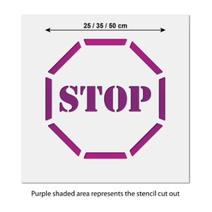 Stop Road Sign Stencil Large Stop Symbol Template Sign Making Stencil ...