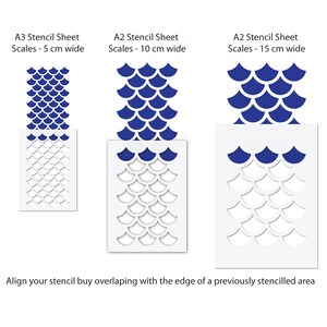 Mermaid Scales Stencil - All Over Wall Stencil - Large Repeating ...