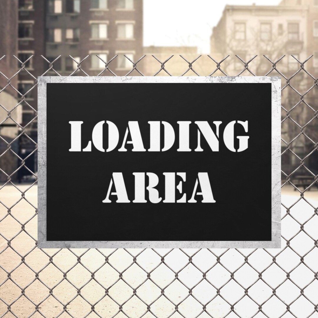 Loading Area Stencil Sign Template Large Loading Area Text Template ...