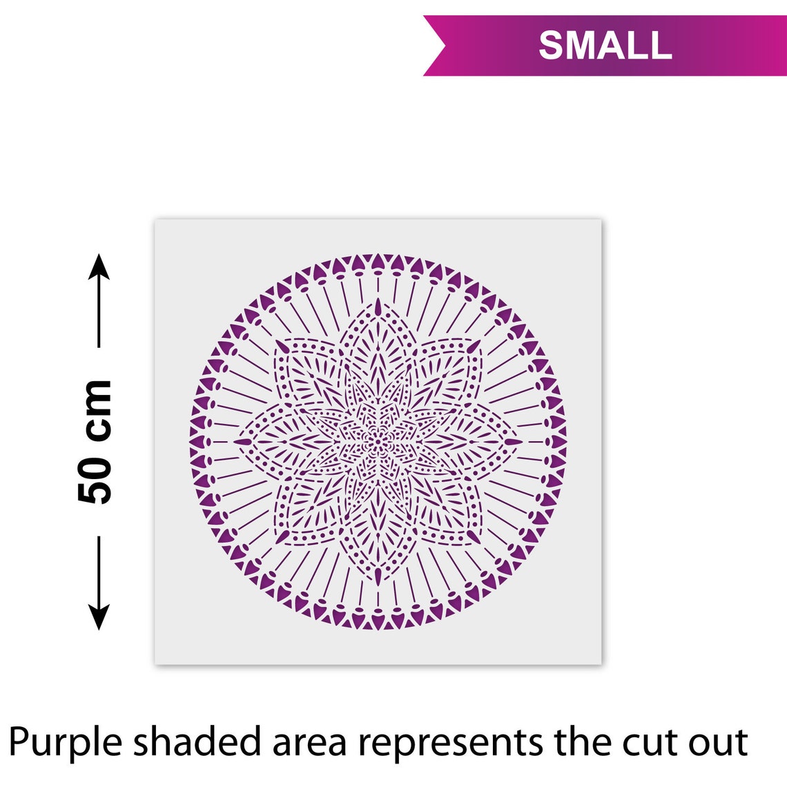 Mandala Wall Stencil - Radiance - Large Reuseable Template - Medallion ...