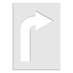 Arrow Stencil Sign Template - Large Right / Left Turn Arrow Template ...