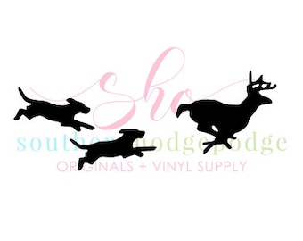 Dogs Running Deer | Etsy